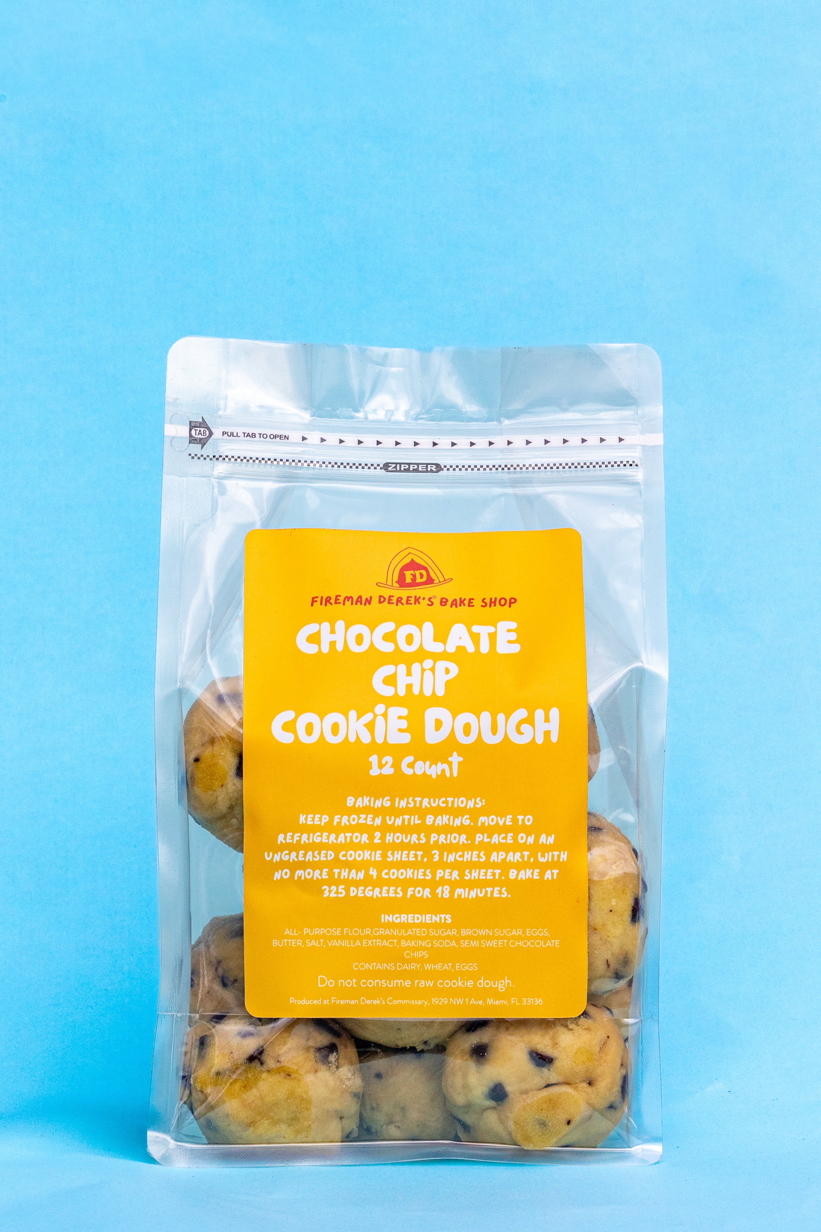 Chocolate Chip Cookie Dough - Dozen Pack – Fireman Derek's Bake Shop