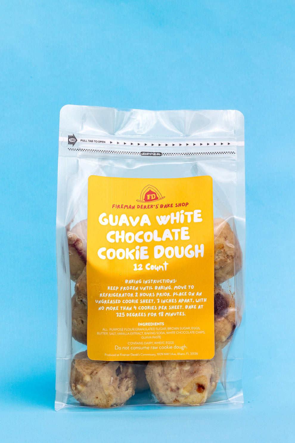 Guava White Chocolate Cookie Dough- Dozen Pack – Fireman Derek's Bake Shop