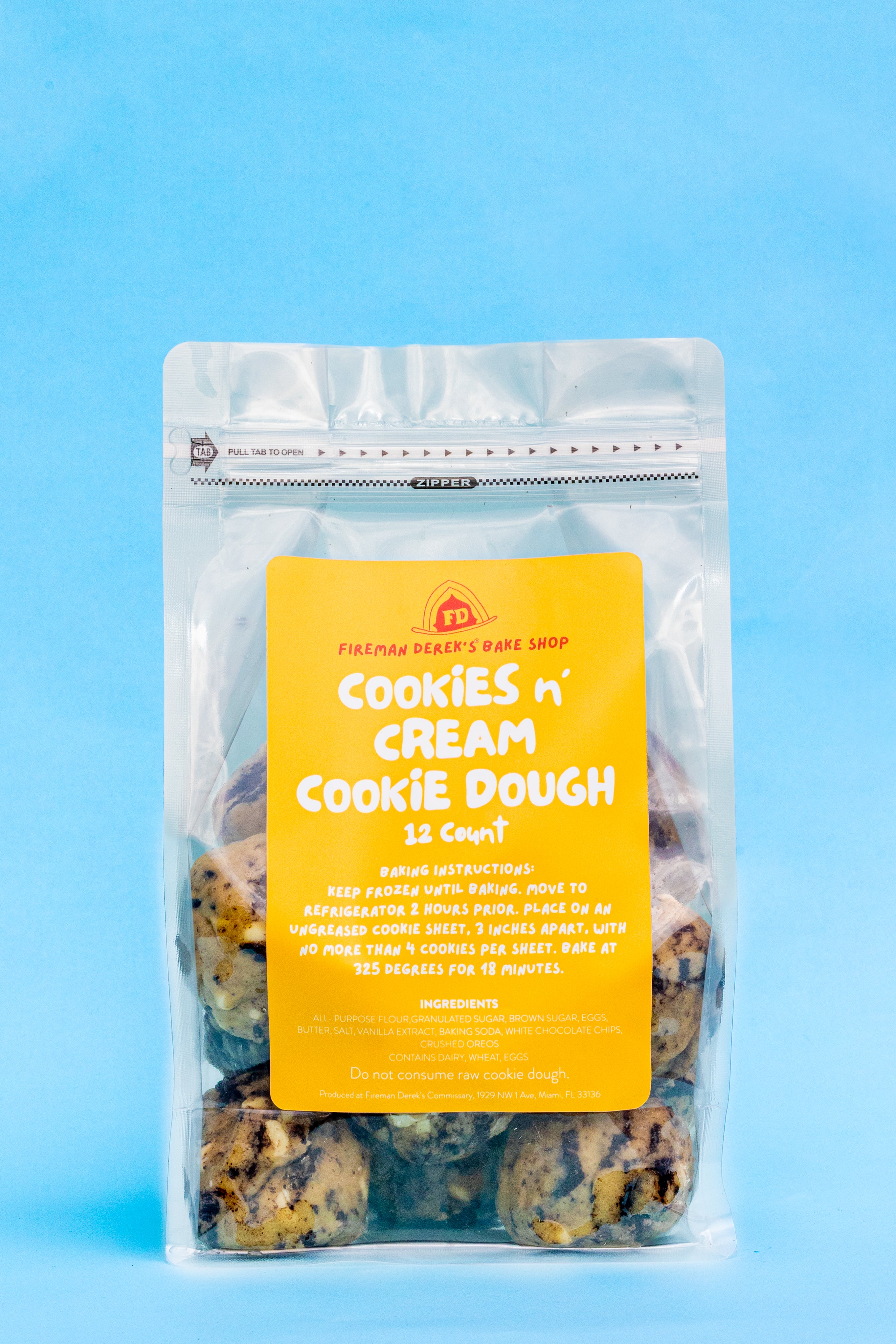 Cookies & Cream Cookie Dough- Dozen Pack – Fireman Derek's Bake Shop