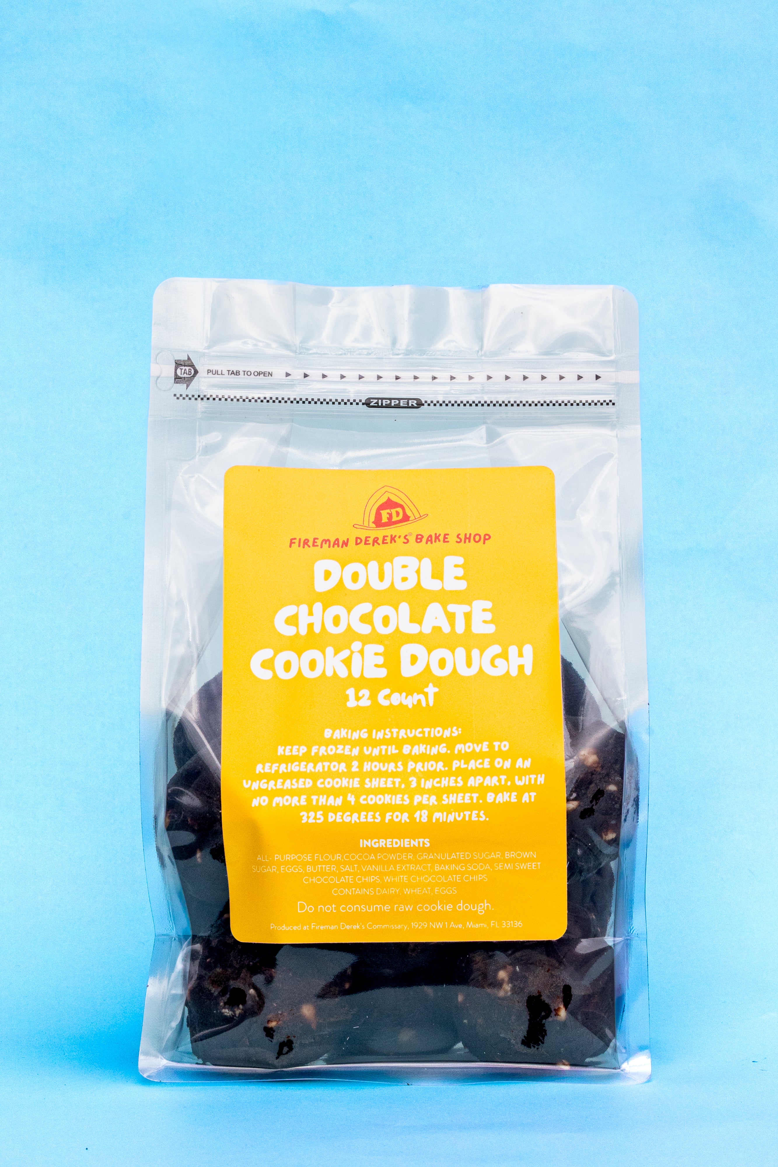 Double Chocolate Cookie Dough- Dozen Pack – Fireman Derek's Bake Shop